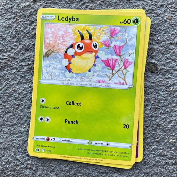Pokemon | Toys | Pokemon Trading Card Yellow And Red Ledyba | Poshmark